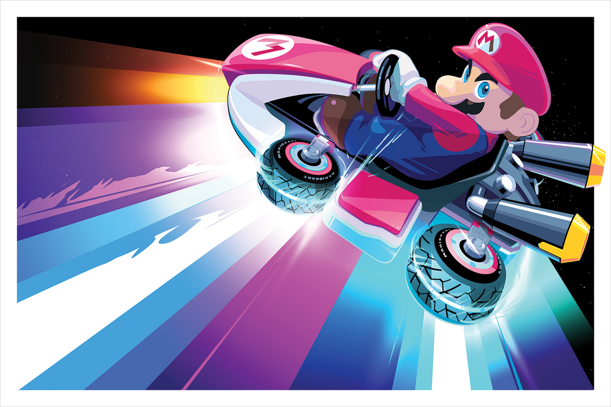 "Mario Kart" Rainbow Road Variant by Craig Drake - Hero Complex Gallery
