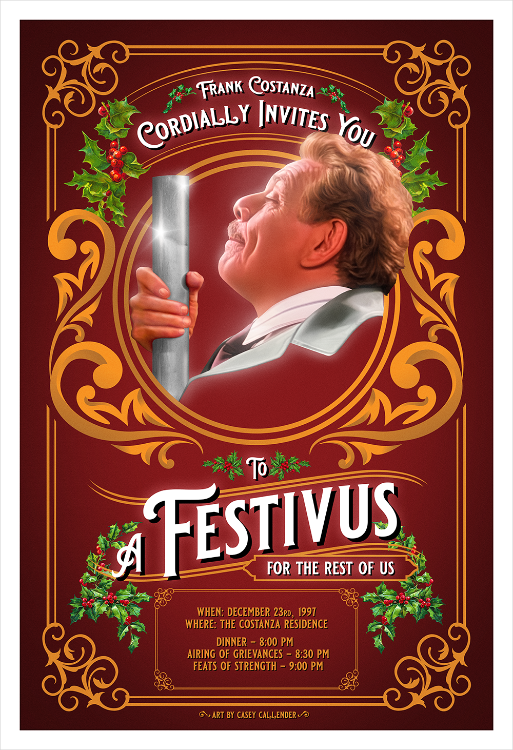 "Festivus Invite" by Casey Callender - Hero Complex Gallery