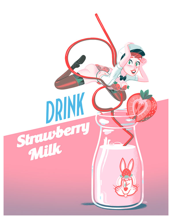 "Strawberry Milk" by Glen Brogan - Hero Complex Gallery