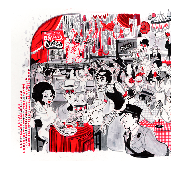 "El Sleezo Cafe" Original by Joey Mason - Hero Complex Gallery