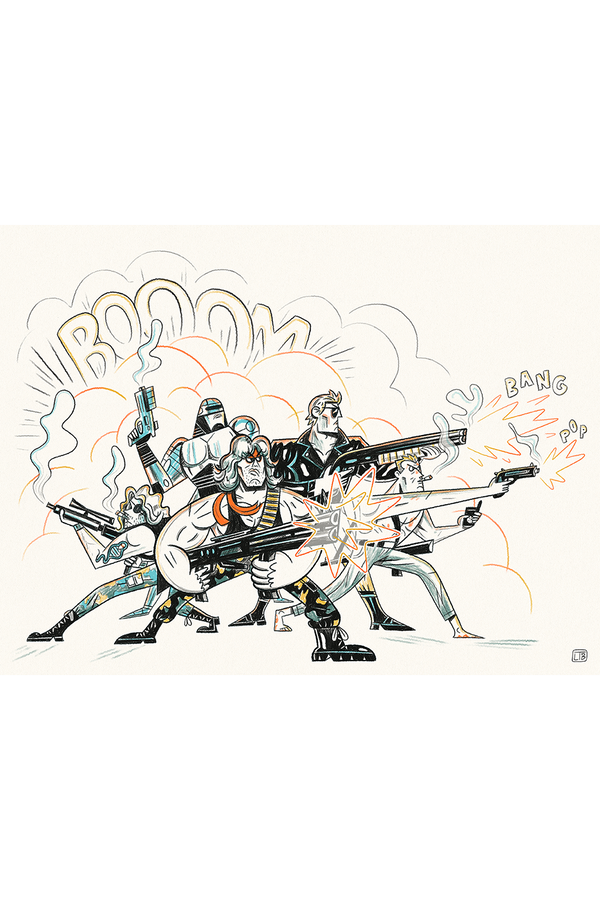 "Boom, Bang, Pow!" by Luke T Benson - Hero Complex Gallery