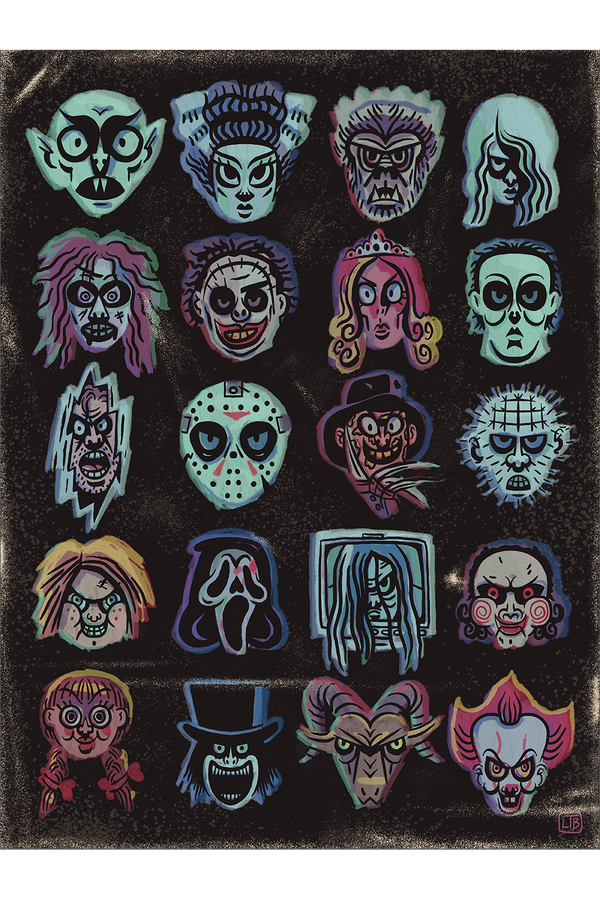 "Faces Of Horror" by Luke T Benson - Hero Complex Gallery