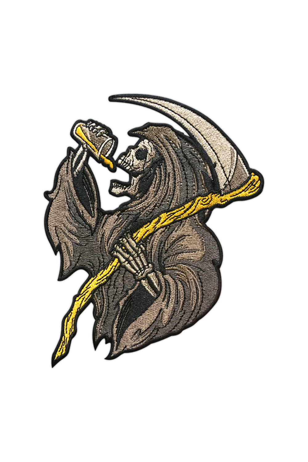 "Drinkin Reaper Gray" Patch by Matthew Johnson - Hero Complex Gallery