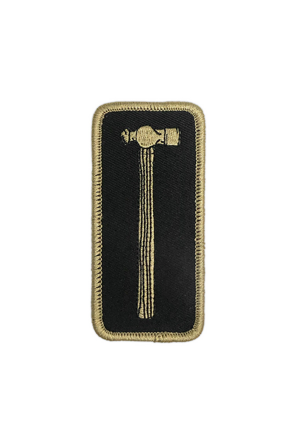 "Ball Peen Hammer Gold" Patch by Matthew Johnson - Hero Complex Gallery