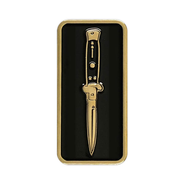 867. "Switchblade Gold" Pin by Matthew Johnson - Hero Complex Gallery