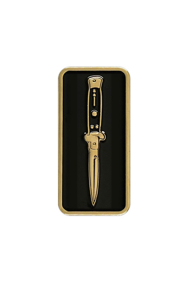 867. "Switchblade Gold" Pin by Matthew Johnson - Hero Complex Gallery