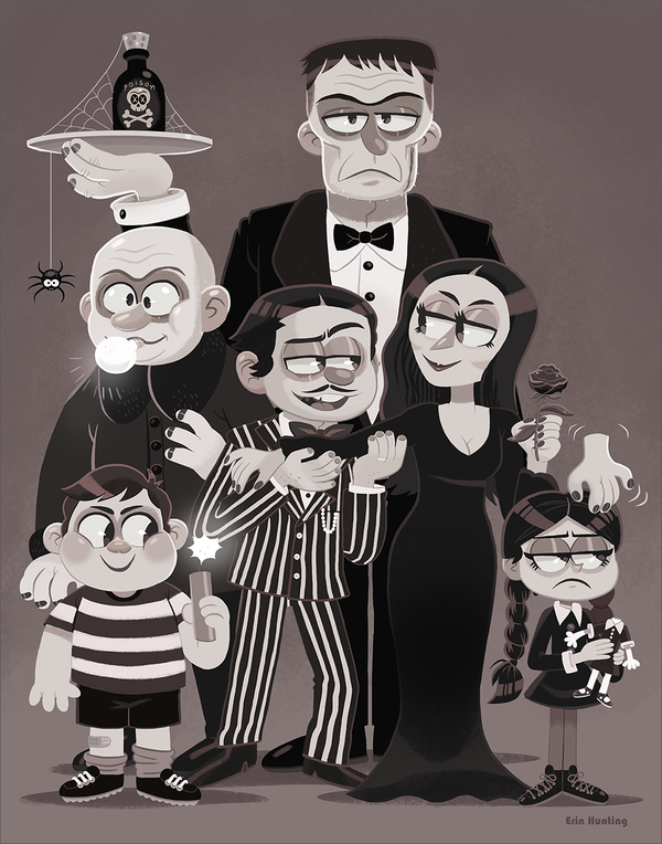 "The Addams Family" by Erin Hunting - Hero Complex Gallery