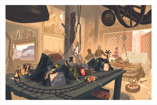 "Doc's Workshop, 1885" by Glen Brogan - Hero Complex Gallery