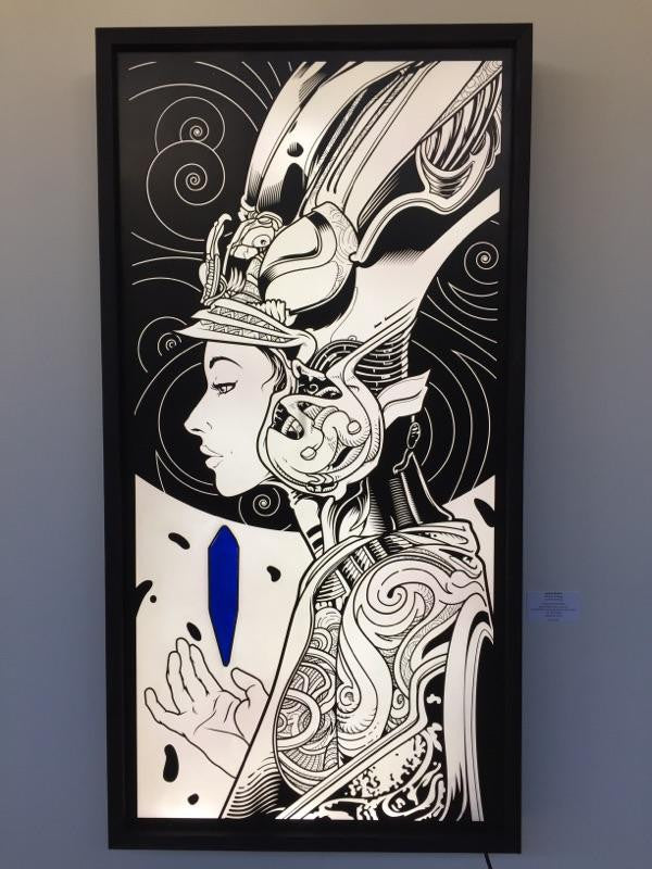 "Moebius Homage" Laser Engraving by Joshua Budich - Hero Complex Gallery