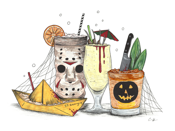 "Horror Happy Hour" by Carrie Anne Hudson - Hero Complex Gallery