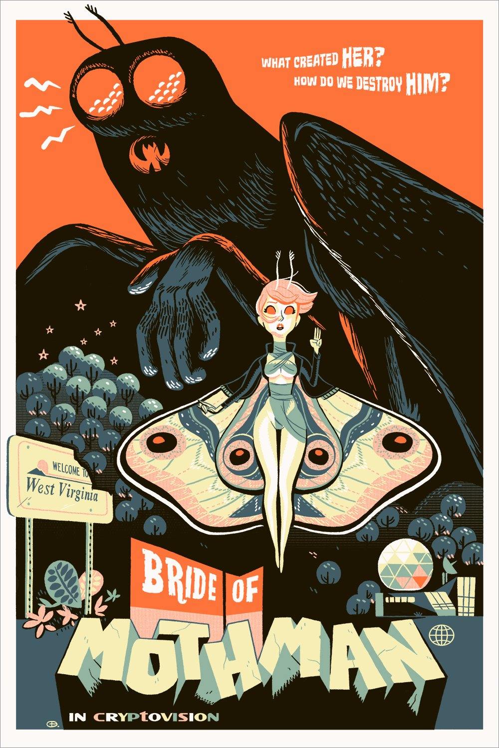 "Bride of Mothman” Variant by Glen Brogan - Hero Complex Gallery