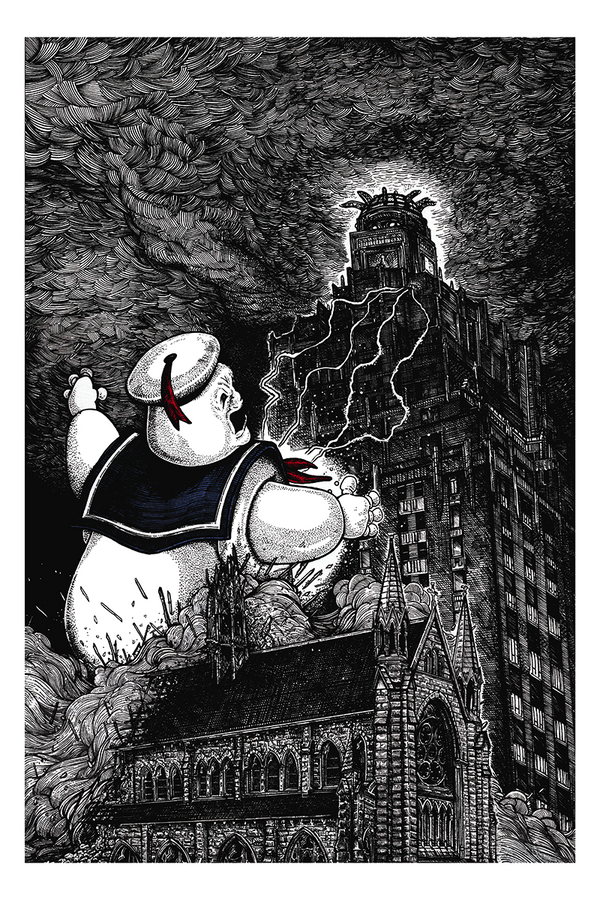 "Mr. Stay Puft" by Liam Atkin - Hero Complex Gallery