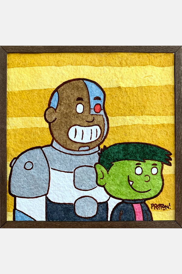 "Cyborg and Beast Boy!" Original by Proton! - Hero Complex Gallery