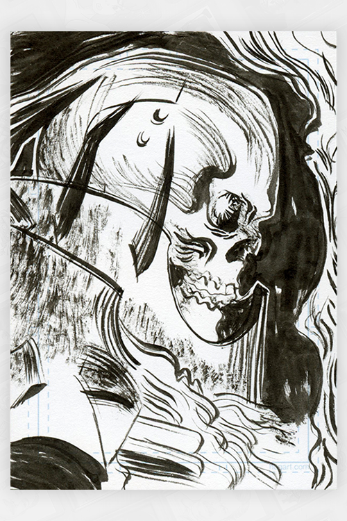 "Skull Knight and Danan" Diptych by Isip Xin - Hero Complex Gallery